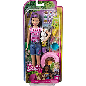 Barbie It Takes Two Skipper Doll & Accessories, Camping Playset with Doll, Campfire, Pet Bunny, Sticker Sheet & More