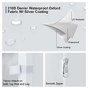 Morngardo Pop Up Canopy Tent Sidewalls with Silver Coating for 10x10 Outdoor Ez Up Vendor Party Tent, Waterproof and UV Protection (Sidewall x1pc)