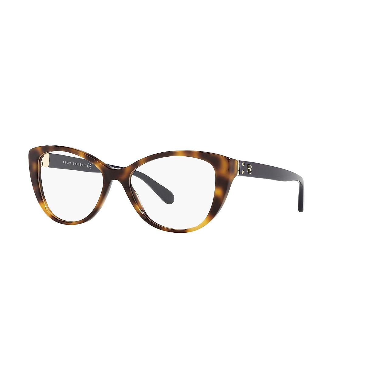 Ralph by Ralph Lauren Women's RL6211 Butterfly Prescription Eyewear Frames, Shiny Light Havana/Demo Lens, 54 mm