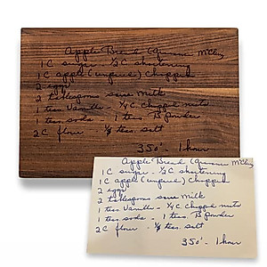 Blue Ridge Mountain Gifts Personalized Laser Engraved Recipe Cutting Board - Wood Cutting Board - Custom Cutting Boards - Great as Wedding Gifts, Mothers Day Gifts, Mother In Law Gifts, Marriage Gifts