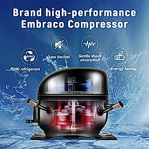 JINSONG 54" Commercial Freezer 2 Solid Door, 49 cu.ft 2 Section Stainless Steel Reach-in Freezer for Restaurant, Bar, Shop, Residential