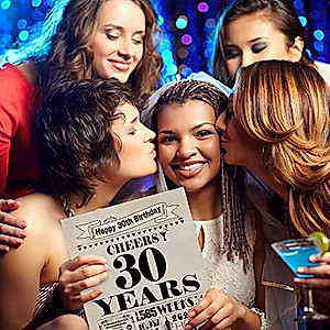 30th Birthday Decorations for Women and Men, 2 Pieces Vintage 30th Birthday Posters, Back in 1993 Birthday Party Supplies, 30th Birthday Gifts for Her and Him, 8x10 Inch