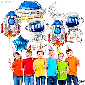 KatchOn, Large Astronaut Space Balloons Set - 37 Inch, Pack of 7 | Space Themed Balloons for Space Birthday Decorations | Outer Space Balloons | Astronaut Balloons for Space Themed Party Decorations