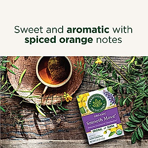 Traditional Medicinals Tea, Organic Smooth Move, Relieves Occasional Constipation, Senna, 48 Tea Bags (3 Pack)