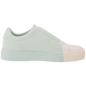 Karl Lagerfeld Paris Women's Cyrene Studded Slip on Sneaker, Mint Julep/Bright White, 9
