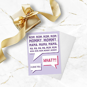 ALY LOU Mom Birthday Card For Mother, Wife Her, Thank you Grandma Stepmom Kawaii Greeting Card for Parents (Mom mom mom ...)