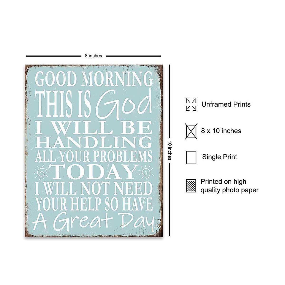 God Wall Decor - Religious Gifts for Women, Girls - Faith Wall Decor - Christian Gifts for Women - Church Decorations - Inspirational Quote Wall Decor - Catholic Gifts Women - Grateful Wall Art Sign