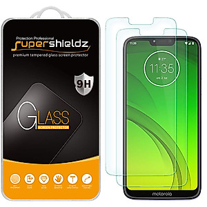 Supershieldz (2 Pack) Designed for Motorola (Moto G7 Supra) Tempered Glass Screen Protector, 0.33mm, Anti Scratch, Bubble Free