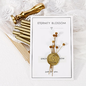 TELOSMA 16pcs Flexible Mini Glue Gun Sealing Wax Sticks for Wedding Invitation Gift Packing Decoration in Bronze