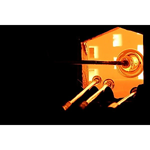 Decorative Glass Bowl Fruit Display - Etched, Hand Painted Leaves Decor - Mouth Blown Clear Glass - Large Salad Serving Bowl - Gift Boxed - D: 10.2 in (26 cm) (Gold)