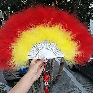 African Folding Wedding Feather Hand Fan Handmade Fans for Wedding Party Gift Dropshopping Wedding Decoration Hand Fan