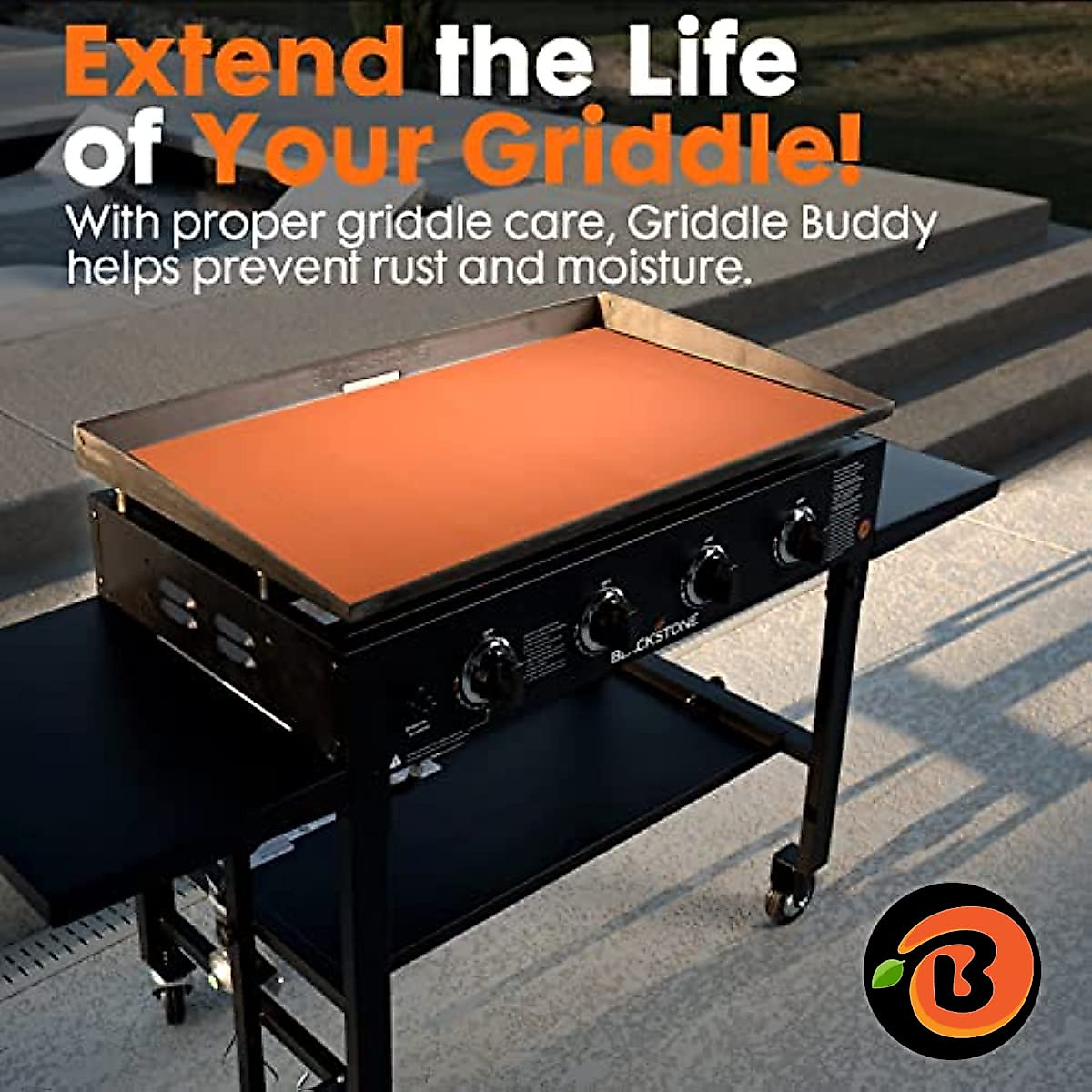 bigstone 36" Griddle Mat Silicone for Blackstone, Heavy Duty Food Grade Silicone Grill Cover for Blackstone, Resizable and Customizable, Compatible with Blackstone 36", 28",22" Models