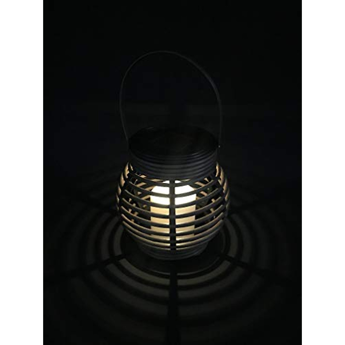 Joyee Garden Ambient Solar Rattan Basket Candle Lamp