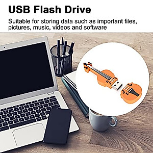 Cartoon Violin Shape USB Flash Drive, USB2.0 Memory Thumb Stick U Disk for Computer Kids and Friends Gifts(128GB)