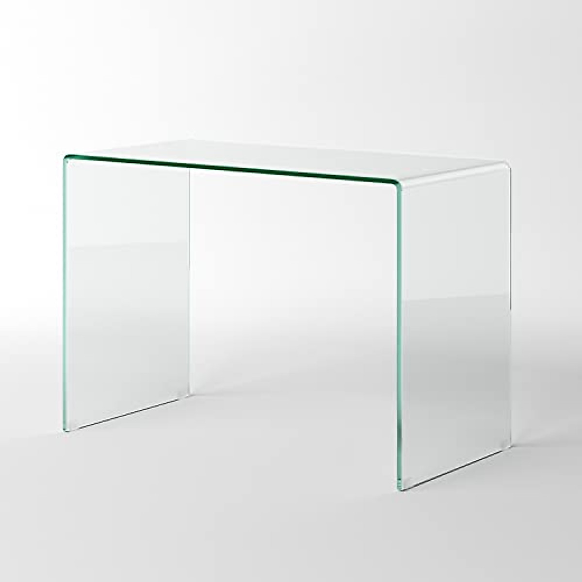 Neos Modern Furniture CD008-N Rectangular Shaped PC Laptop Workstation Table for Home Office, Clear