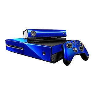 Blue Chrome Mirror - Vinyl Decal Mod Skin Kit by System Skins - Compatible with Microsoft Xbox One (XB1)
