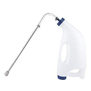 Yosoo Calf Bottle Feeding, Stainless Steel Farm Animals Calf Cow Feeding Tube Milk Bottle Feeder Calf Drinking Bottle Water Milk Bottle Accessory(4L)