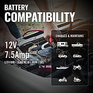 Battery Tender Alligator Clips Accessory Cable with Quick Disconnect Harness for Battery Tender Battery Chargers and Maintainers