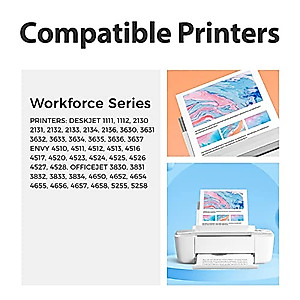 OA100 63XL Remanufactured Ink Cartridge Replacement for HP 63 63XL for HP Envy 4520 4512 Officejet 3830 4650 5258 5255 5200 4655 4652 5222 5252 Deskjet 3630 1112 3631 (Black Tri-Color 2 Pack)