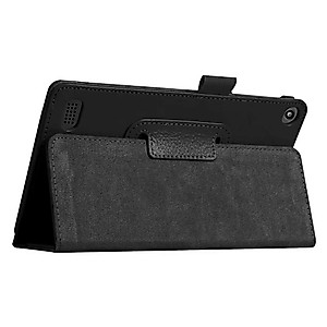 for Amazon Kindle All New Fire 7 SR043KL 7th/9th Generation Smart Cover,Ultra Slim Folio Stand Leather Case Cover for Kindle Fire HD7 7" (2017/2019 Release) (Li-Black)