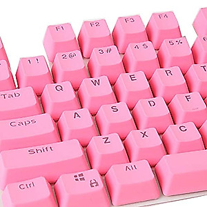 106 Keys PBT Keycaps Gaming Keyboards Replacement, Solid Color Backlight Key Cover for Mechanical Keyboard Purple