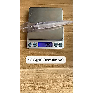 10PCS Unpainted topwater Minnow Fishing Lure 158mm 13.5g Crankbait Artificial Hard Bait Carp Pike Bass Wobblers Deep Diving Fishing jerkbait 9# Free Eye