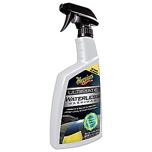 Meguiar's Ultimate Waterless Wash & Wax - Scratch-Free Waterless Car Wash That Makes Car Detailing Quick and Easy - 26 Oz