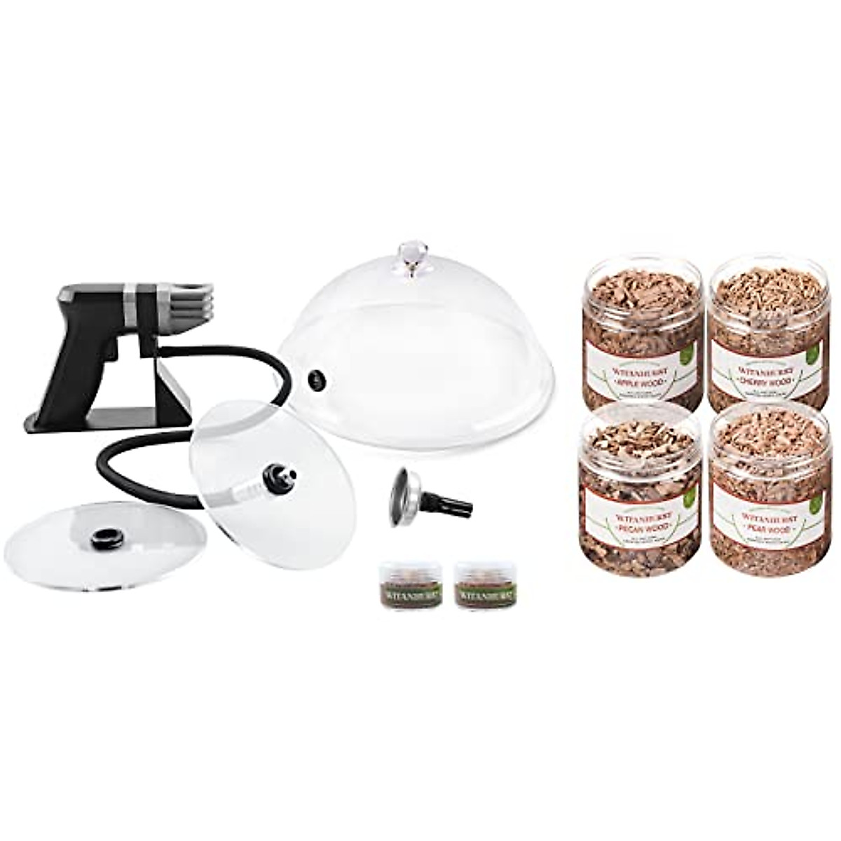 WITANHURST Cocktail Smoker Complete Kit + 4 Pcs Smoke Infuser Wood Chips