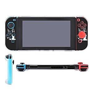 German Shepherd Head Printed Protective Case Cover Compatible with Switch Game Console Controller with Holder Stand