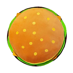 zhidiloveyou Hamburger Pillow Plush Cheeseburger Toy Cute Stuffed Food Pillow for Kids, 11.8"