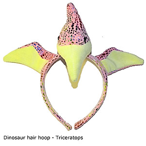 FR.Tooc Cute HeadbandHair Dinosaur Hair Hoop Plush Party Headpiece Hair Hoop Hair Band Party Cosplay Costume Props 4PCS 3D Cartoon Hair Decoration