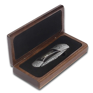 YOUSUNLONG Pocket Folding Knife Overall 195mm - Damascus Steel Blade - Bull Horn Handle