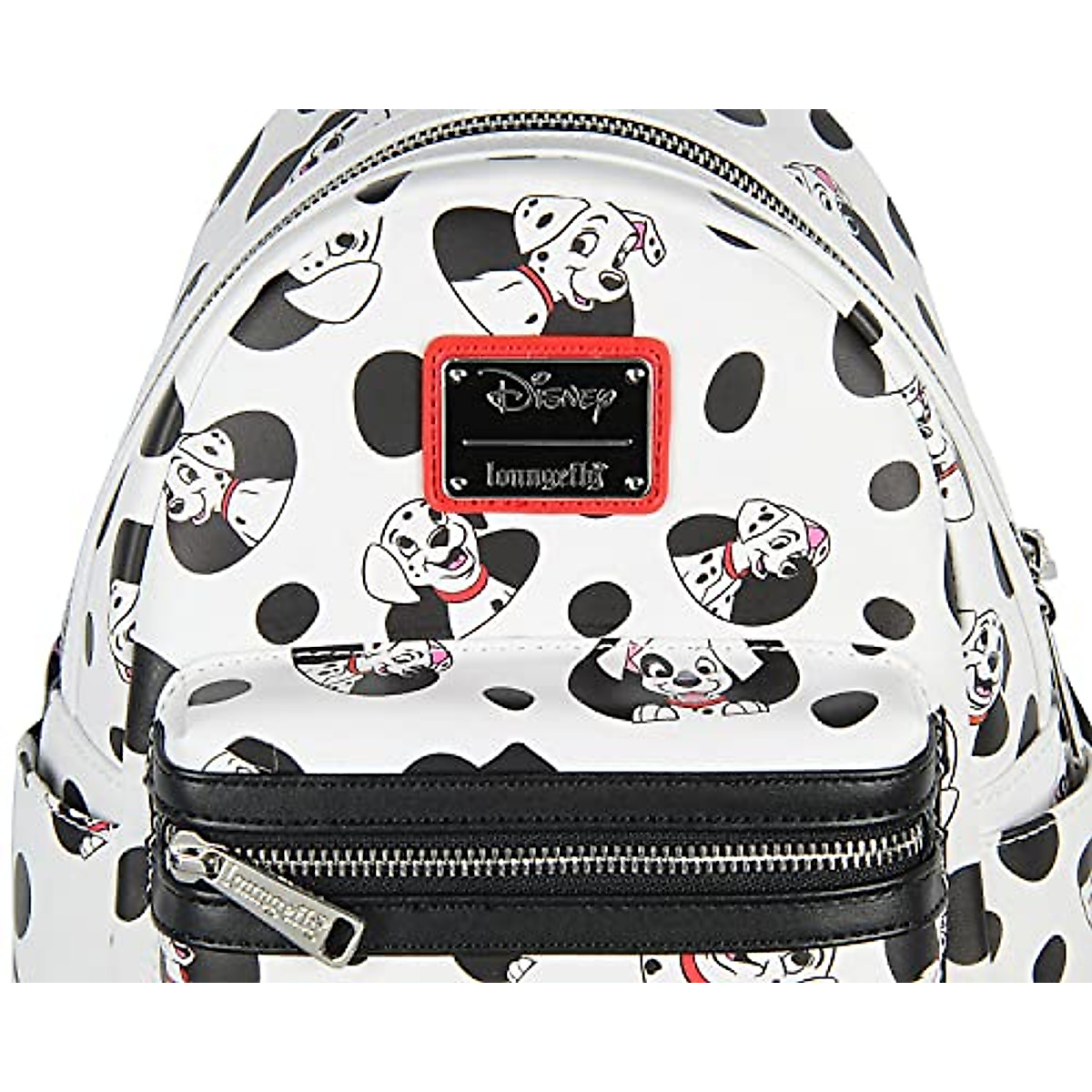 Loungefly Disney 101 Dalmatians Spots and Pups Lucky Penny Patch Allover Print Mini Backpack