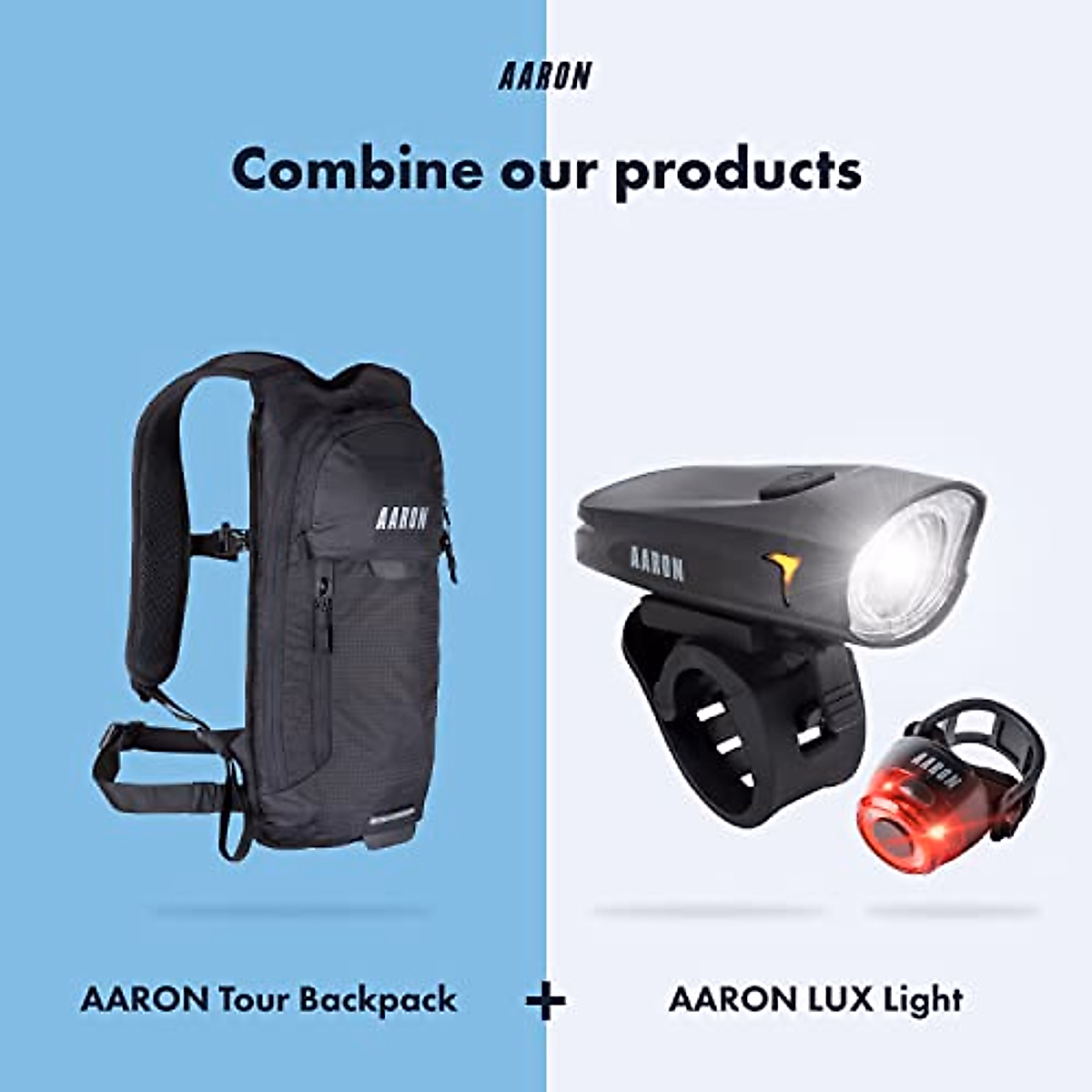 AARON Backpack – Backpack with Rain Cover, Ergonomic Back Padding, Women's and Men's Bicycle Backpack, Ideal as a Hiking Backpack or Ski Backpack in