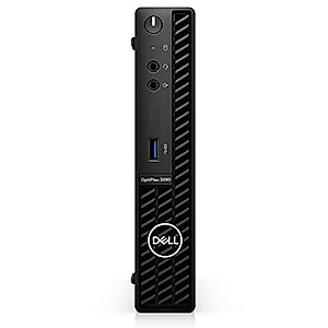Dell OptiPlex 3090 MFF Windows 10 Pro Business Micro Form Factor Desktop, Intel Hexa-Core i5-10500T up to 3.8GHz, 16GB DDR4 RAM, 512GB PCIe SSD, USB WiFi Adapter, RJ-45, Mouse and Keyboard, Black