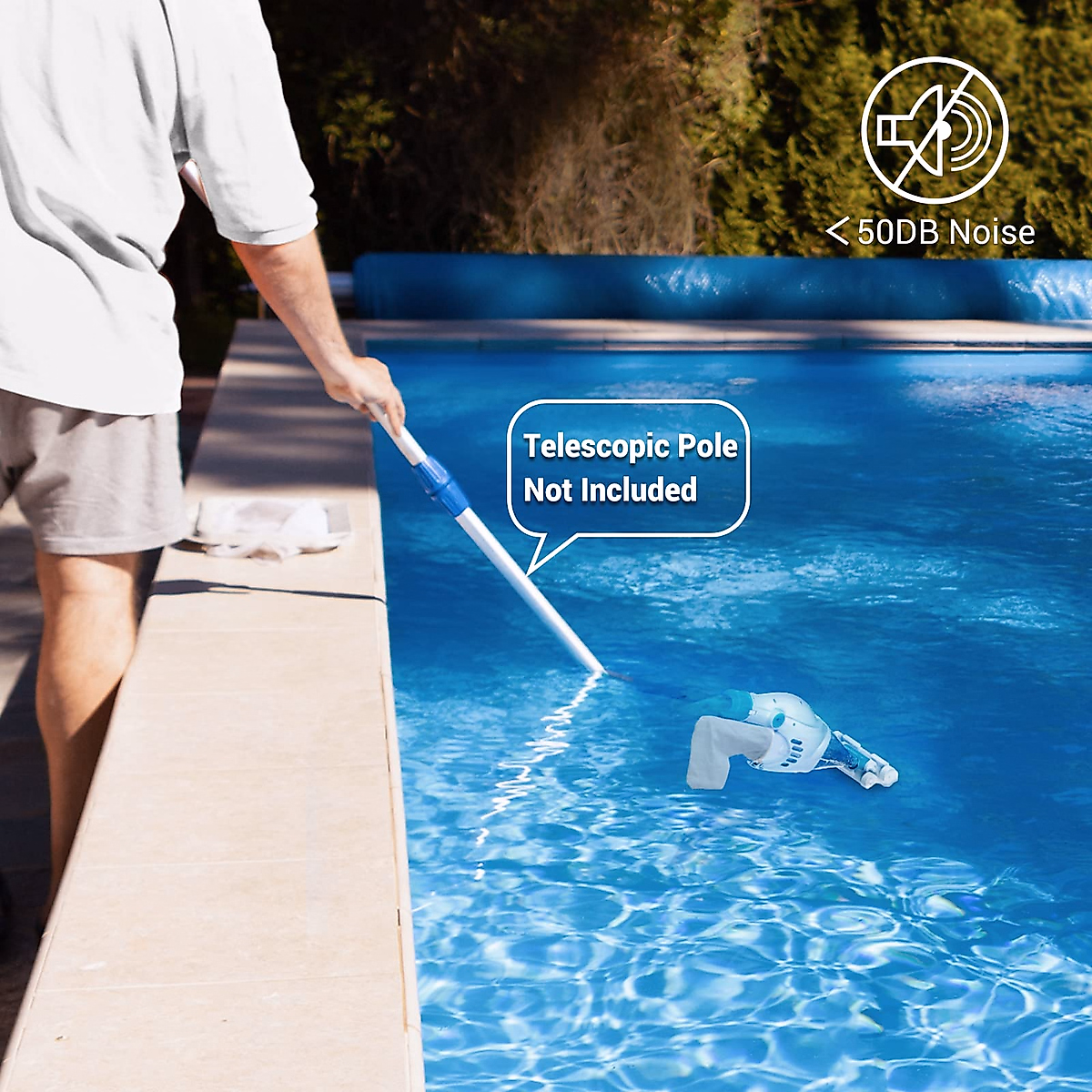 (2023 Upgraded) AIPER Cordless Pool Vacuum, Handheld Rechargeable Swimming Pool Cleaner, 60 Mins Running Time, Deep Cleaning & Strong Suction Ideal for Above & In-ground Pools, Hot Tubs, Spas-Pilot H1