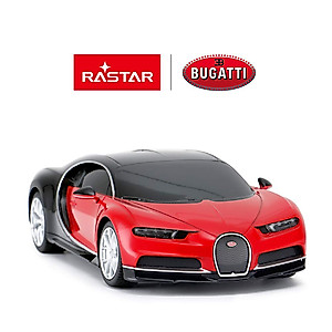 RASTAR Bugatti Toy Car, 1/24 Scale Bugatti Chiron RC Model Car, Red