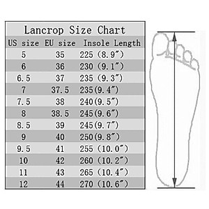 LANCROP Women's Lightweight Walking Shoes - Casual Breathable Mesh Slip On Sneakers 9 M US All Black