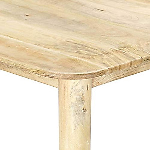 ULUYYUC Dining Table 70.9"x35.4"x29.9" Solid Mango Wood,Multifunctional Party Table Kitchen Tables Living Room Furniture Outdoor Table for Living Room, Kitchen, Backyard, Wedding