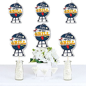 Big Dot of Happiness Fire Up The Grill - Grill Decorations DIY Summer BBQ Picnic Party Essentials - Set of 20