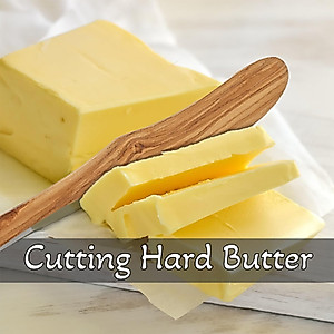 FHUMMYBT 3PCS Olive Wooden Butter Knife, 6.8 Inch Jam Spreader Knives, Jelly Cheese Spreaders, Cream Spreader, Condiment and Sandwich Knife, Mini Spatulas for Breakfast Dessert