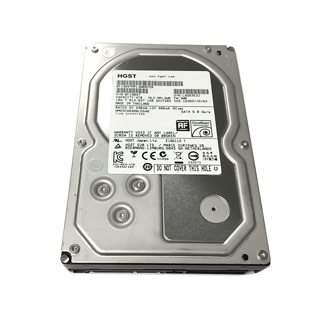 HGST MegaScale DC 4000.B HMS5C4040ALE640 (0F19847) 4TB Coolspin 64MB Cache SATA 6.0Gb/s 3.5" Enterprise Hard Drive w/ 3 Years Warranty