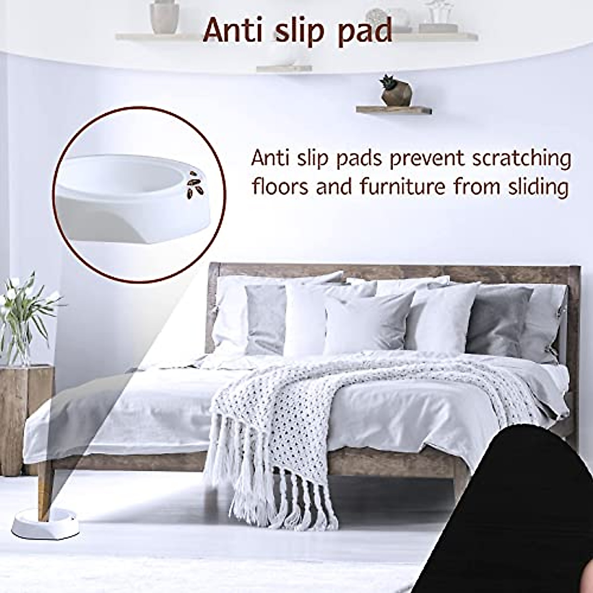 Bny Gifts Bed Bug Trap, with Anti Skid Pads and Black Light, 8 Pack, White