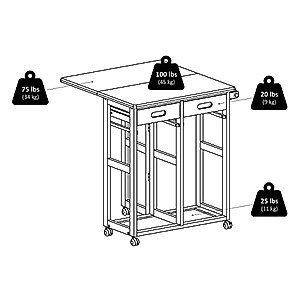 Winsome Wood Suzanne Kitchen, Square, Teak