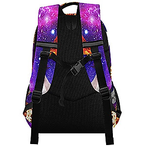 Glaphy Galaxy Cats Backpack Pizza Cat Laptop Travel Bags Lightweight School Bookbag Student Backpacks for Men Women Kids Teens