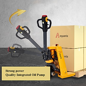 Aequanta Economical Pallet Jack 3300lbs Capacity Electric Pallet Truck Lithium Battery Mini Type Jack 48''x27'' Fork