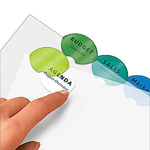 Avery 11201 Insertable Style Edge Tab Plastic Dividers, 8-Tab, Letter