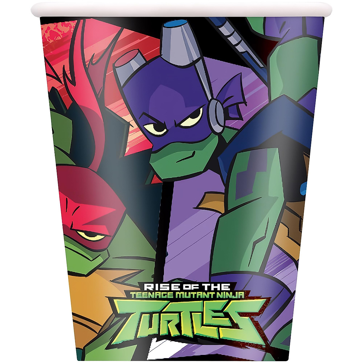 Unique Disposable Paper Cups - 9 Oz, Teenage Mutant Ninja Turtles, 8 Pcs