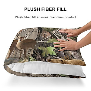 Camo Deer Camouflage Hunting Pillowcase for Body Pillow Long Soft Throw Pillow Case Cover for Bed Couch 20"x54"