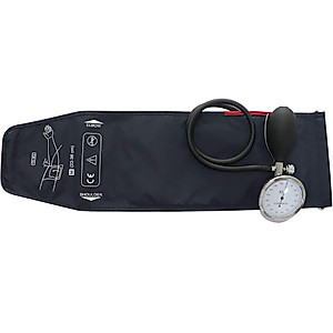 Manual Blood Pressure Cuff, Single Tube Cuff with Pressure Gauge and Inflation Bulb (Adult)